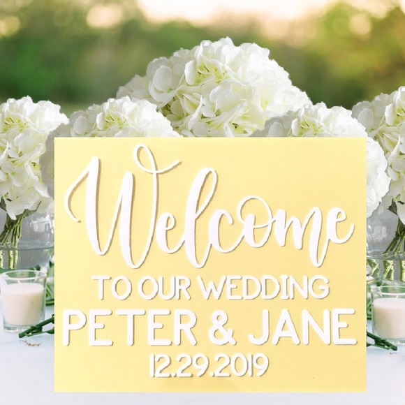 PoshiWeddings | Party Supplies | Custom Made Wedding Decor Sign Acrylic ...